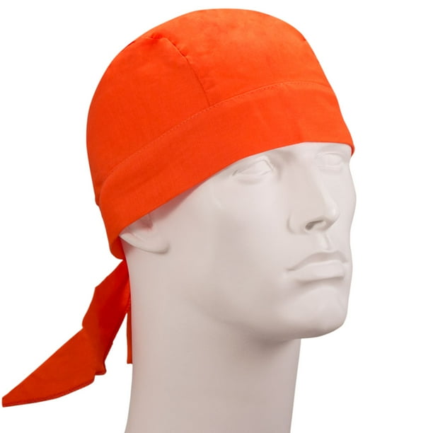 Wide Band Orange Head Wrap - Single Piece - Walmart Business Supplies