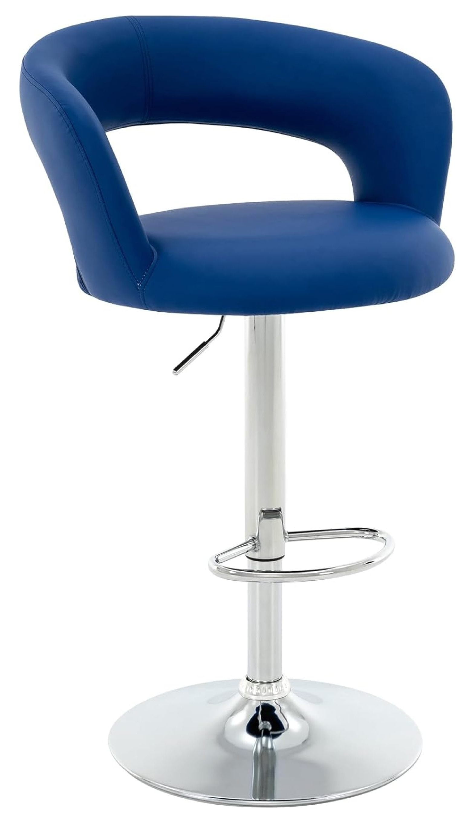 Wide Bar Stool, Modern PU Leather Swivel Adjustable Barstool with ...