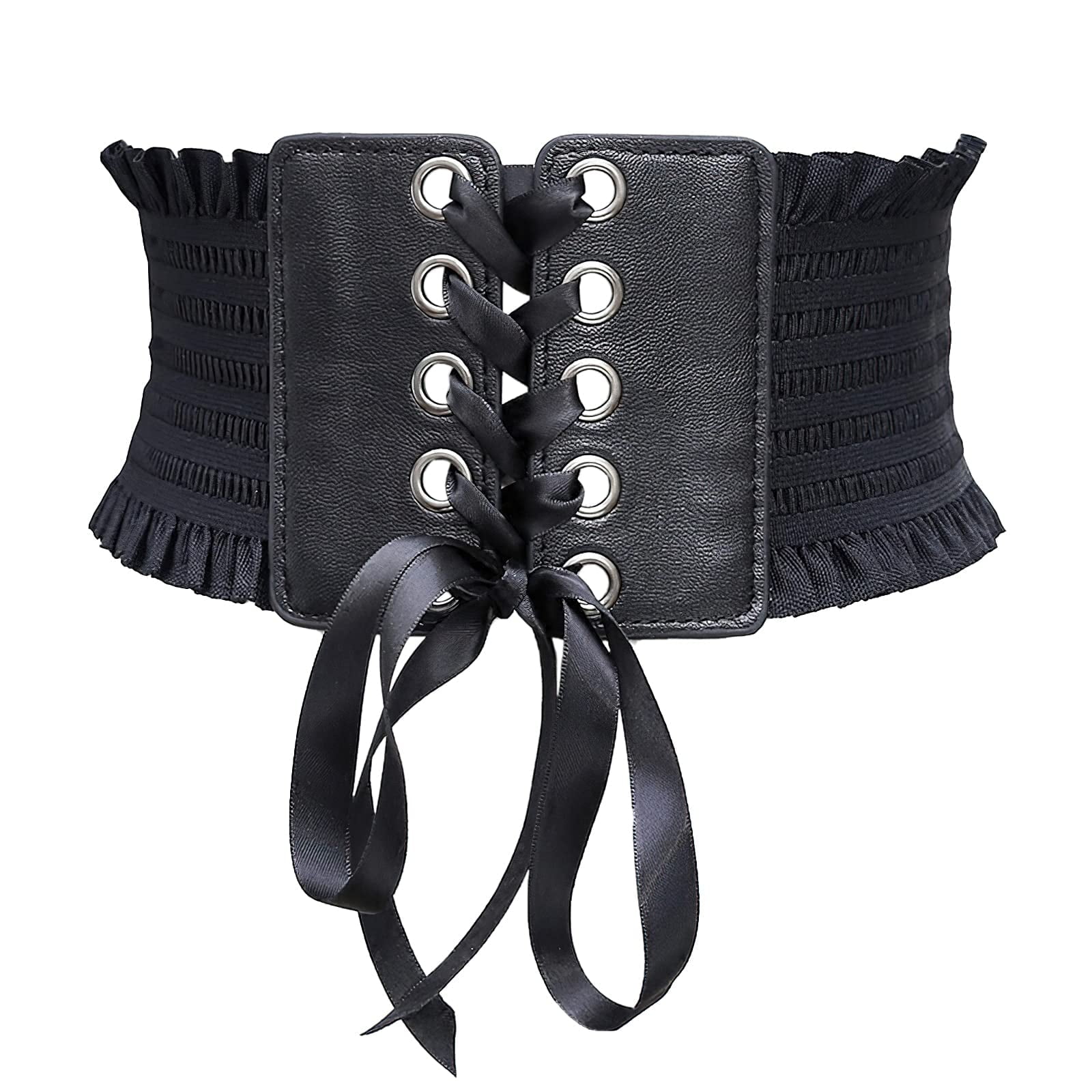 Wide Belts for Women Dresses, Leather Corset, Adjustable Leather Cinch ...