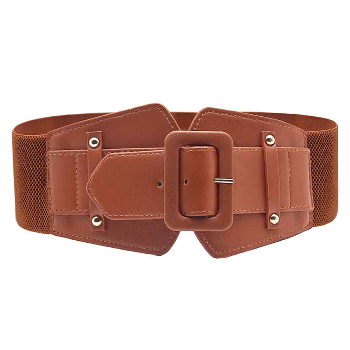 Wide Belts for Women,Stretch Waist Belt with Buckle,Elastic Dress ...