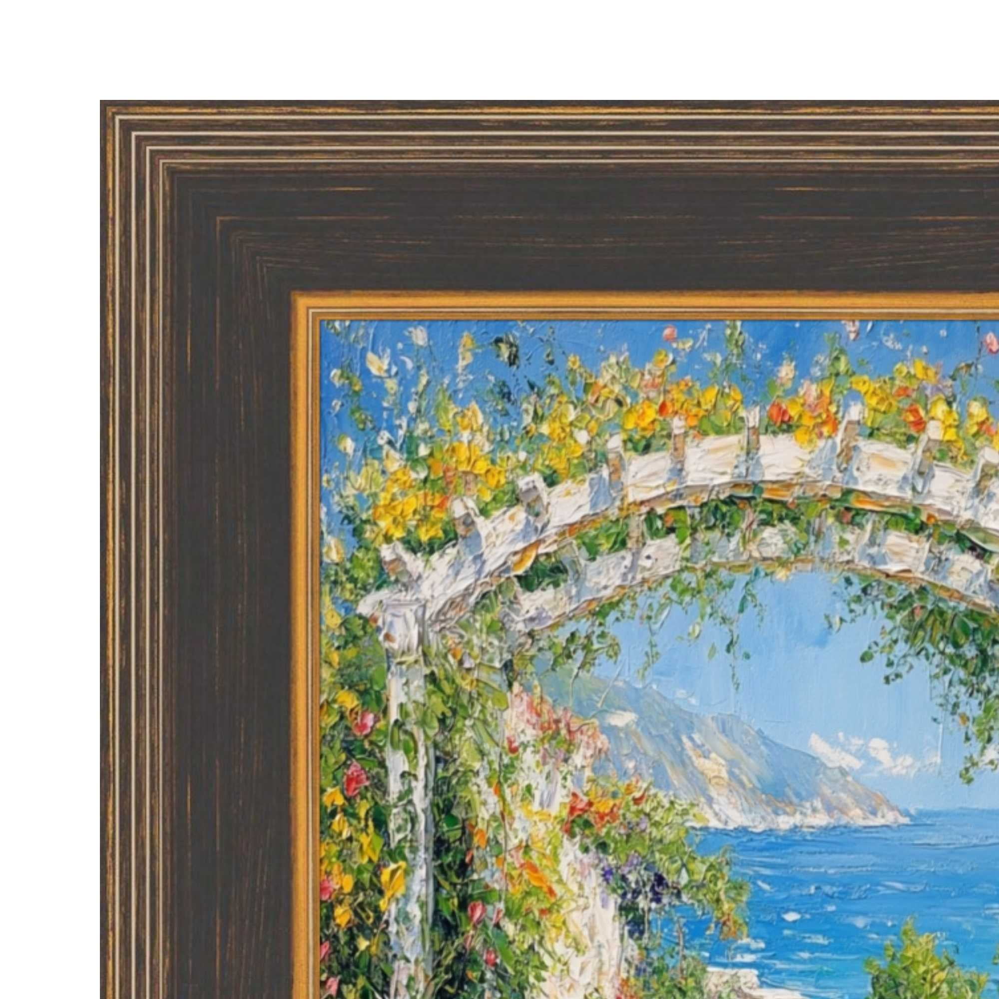 Wide Black Antique Gold Picture Frame 30x30 frame - Walmart.com