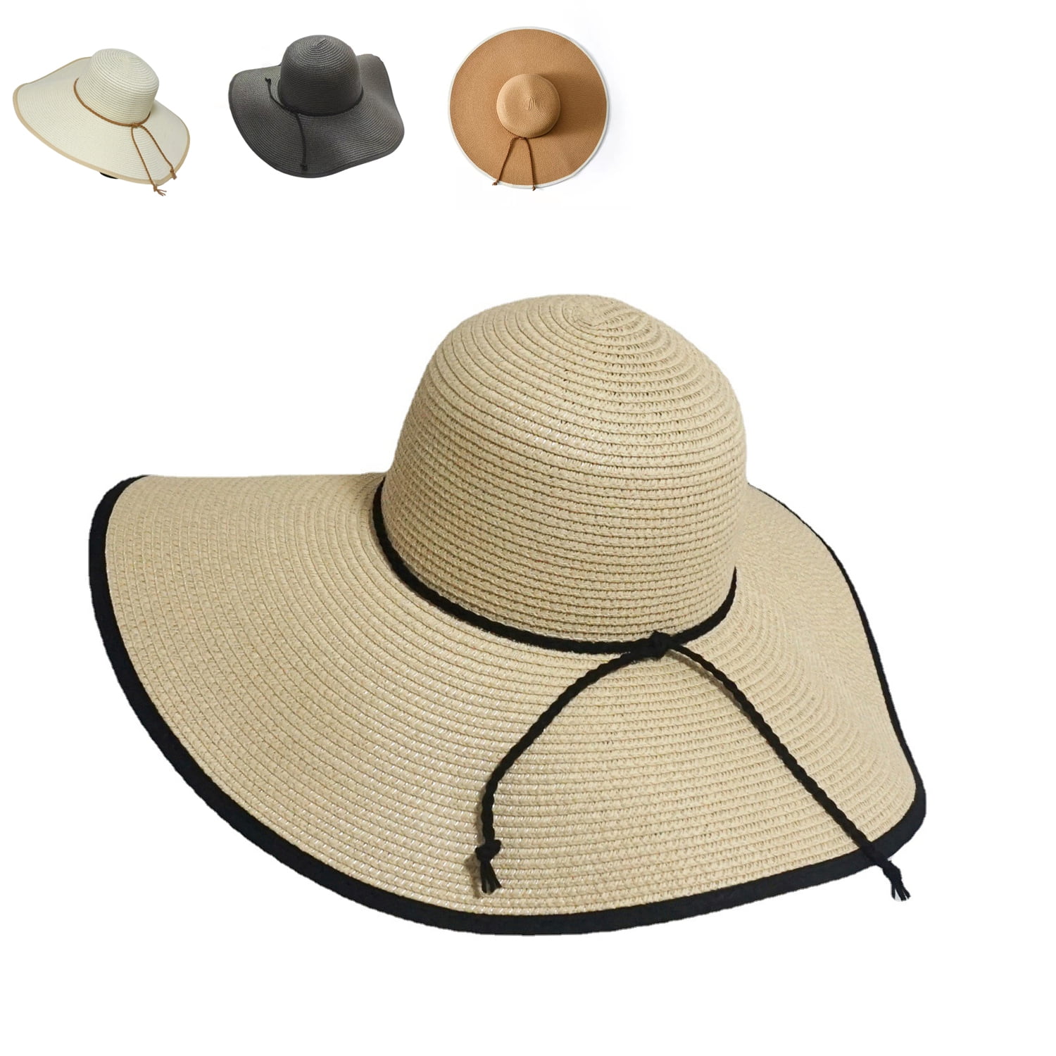 Wide Brim Beach Straw Hats Simple Foldable Summer Outing Sun Hat