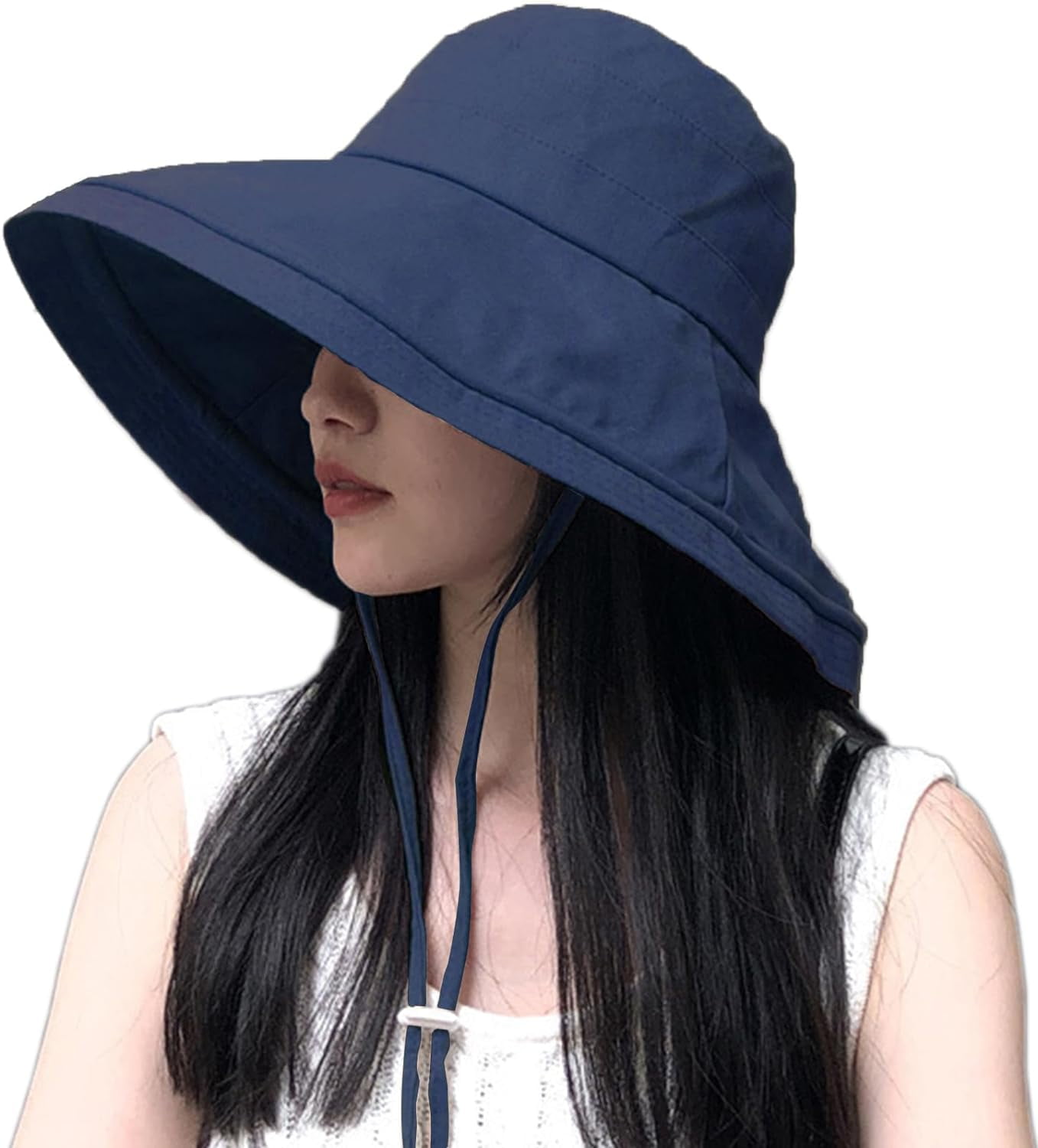 Wide Brim Bucket Hat - UPF50+ Protection Travel Beach Sun Hat with Semi-Rigid Adjustable ...