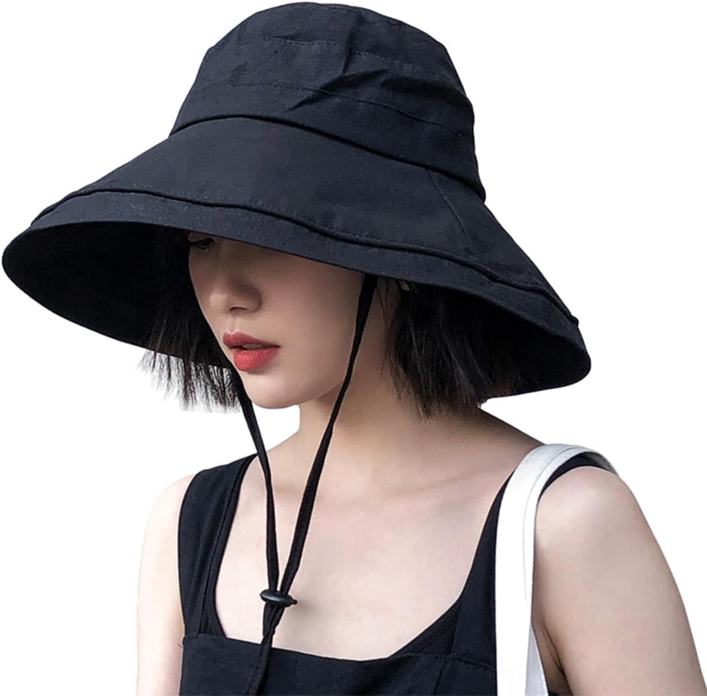 Wide Brim Bucket Hat - UPF50+ Protection Travel Beach Sun Hat with Semi ...