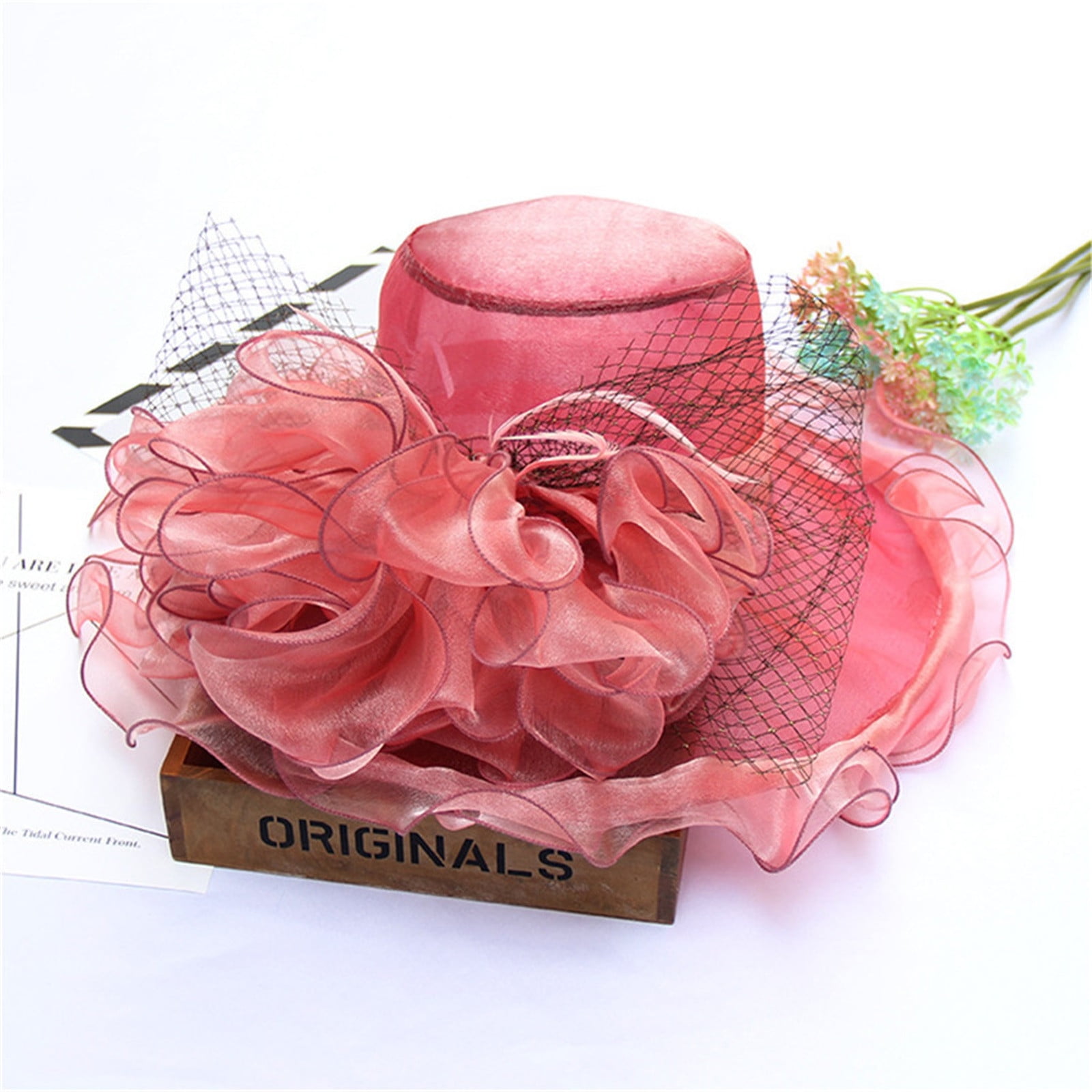 Wide Brim Derby Sun Hat for Womens Foldable UV-Protection Summer Beach ...