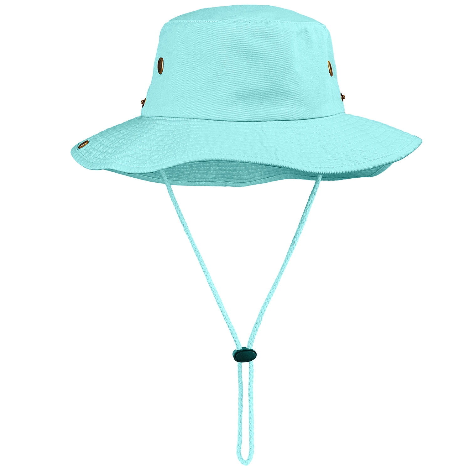 Wide Brim Hiking Fishing Safari Boonie Bucket Hats 100% Cotton UV Sun ...
