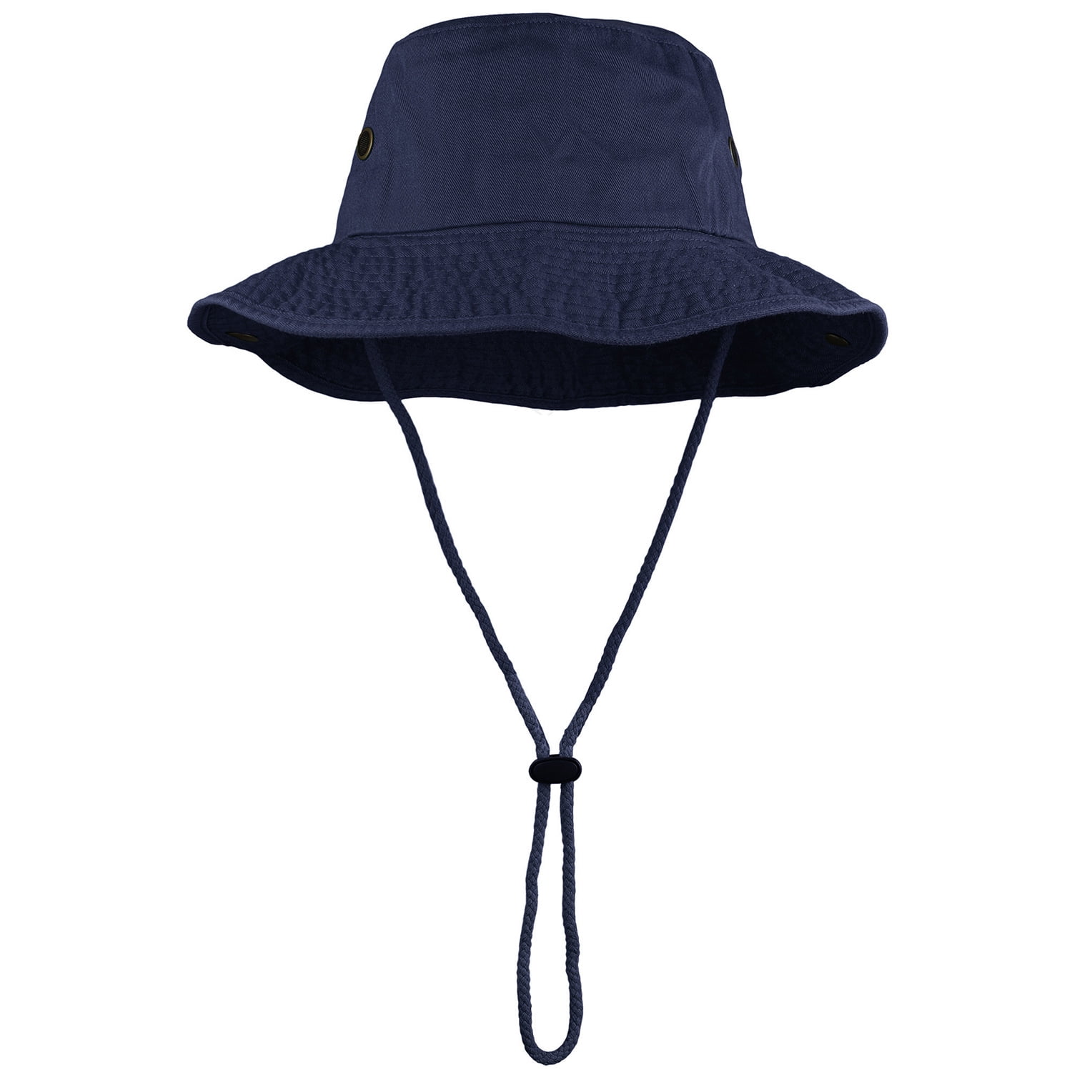 Wide Brim Hiking Fishing Safari Boonie Bucket Hats 100% Cotton UV Sun ...