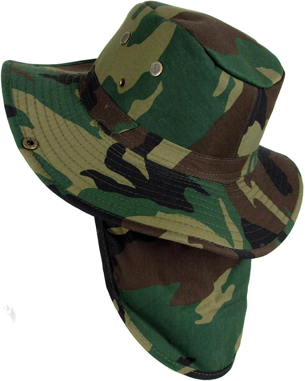 Wide Brim Outdoor Safari Summer Sun Protection Hat With Wide Ear And ...