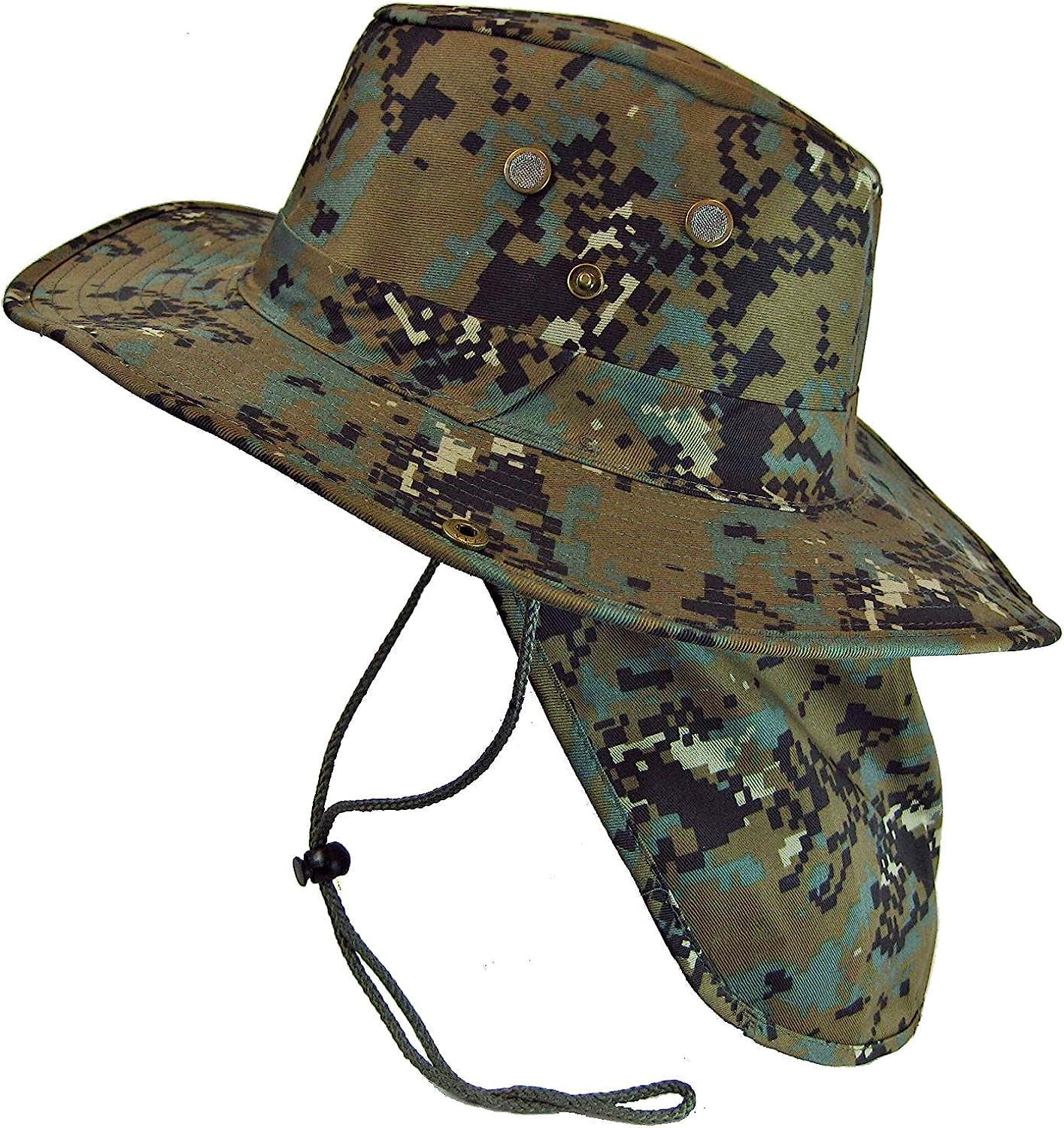 Wide Brim Outdoor Safari Summer Sun Protection Hat With Wide Ear And ...
