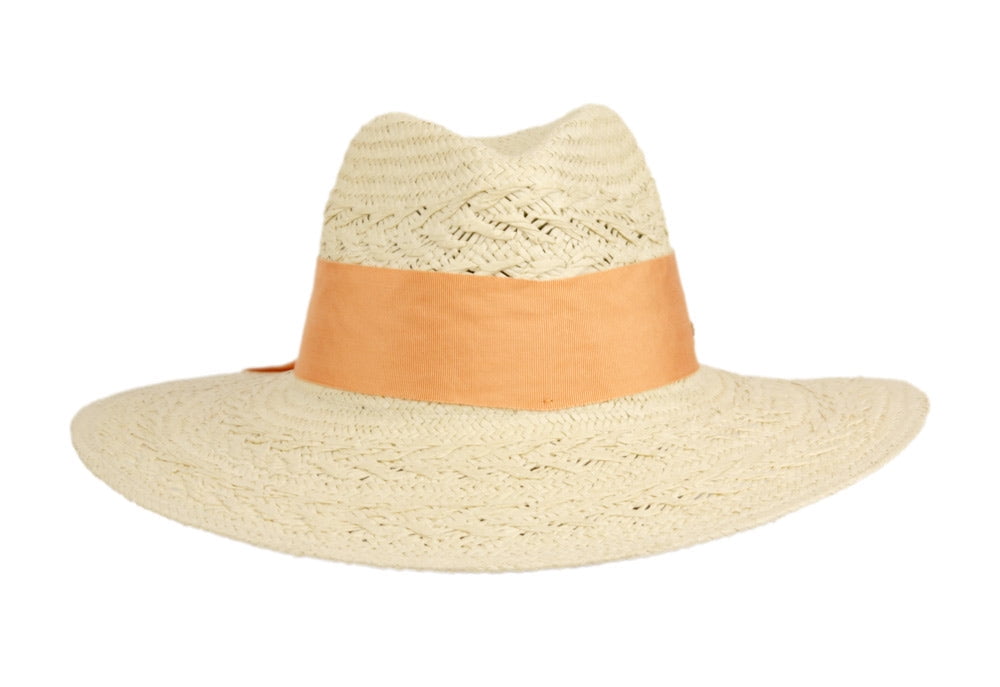 Wide Brim Paper Straw Fedora Floppy Sun Hat - Walmart.com