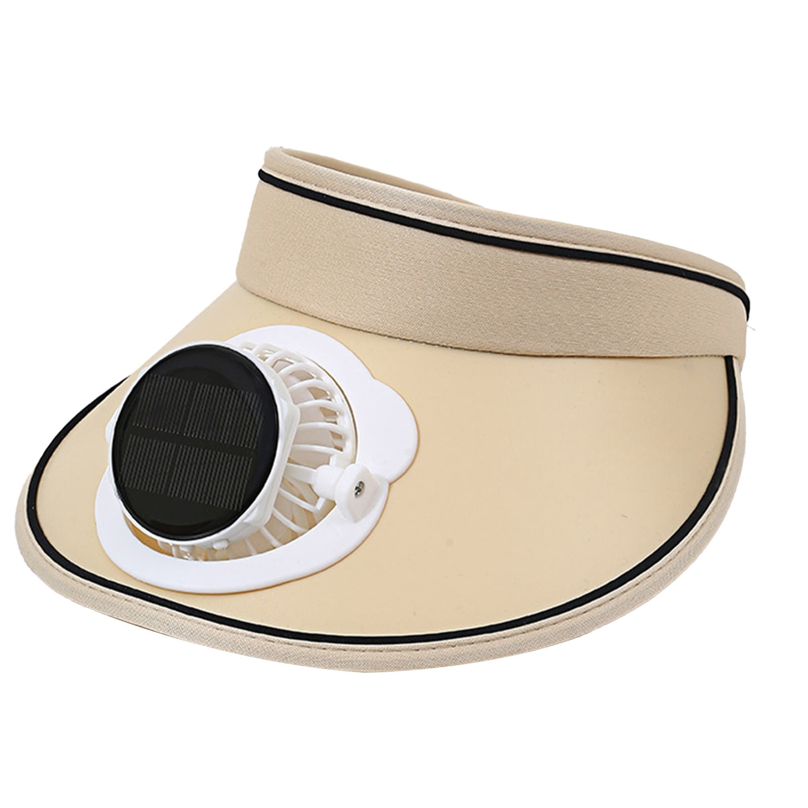 Wide Brim Solar Fan Hat, Fan Visor Hat for Woman, Solar & USB Charging ...