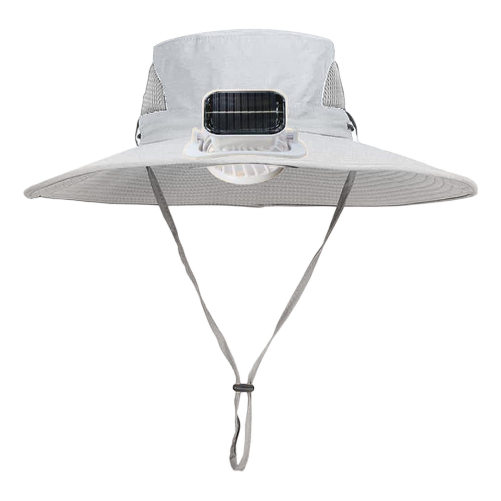 Wide Brim Solar Fan Hat Outdoor, Fishing Hat with Fan Built in ...