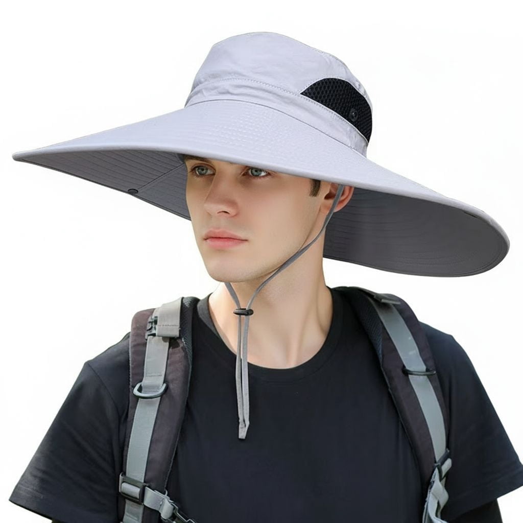 Wide Brim Sun Hat, UPF 50+ UV Protection Waterproof Packable Bucket Hat ...