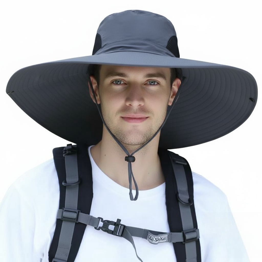 Wide Brim Sun Hat, UPF 50+ UV Protection Waterproof Packable Bucket Hat ...
