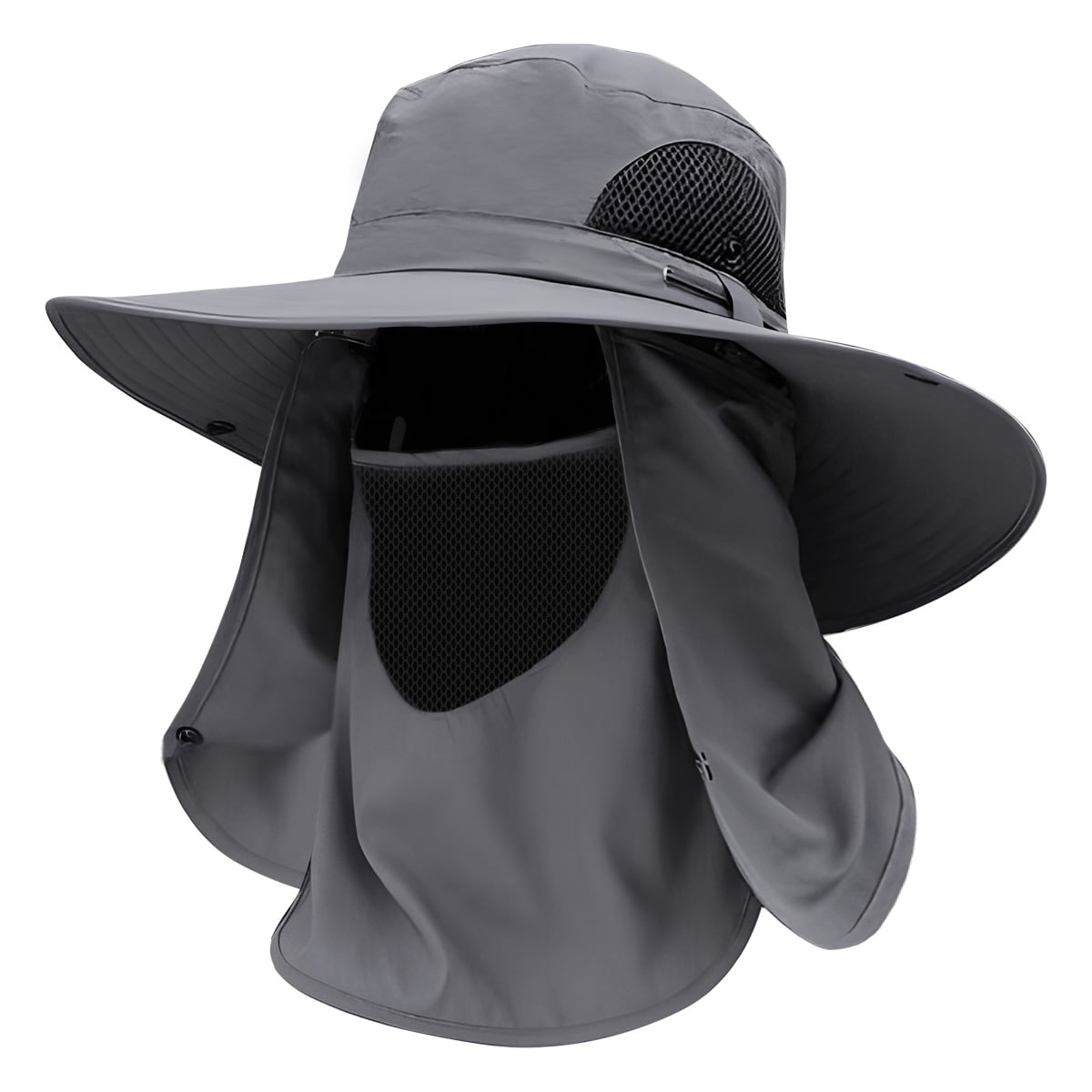 Wide Brim Sun Hat UV Protection Bucket Cap For Hiking Camping Fishing ...