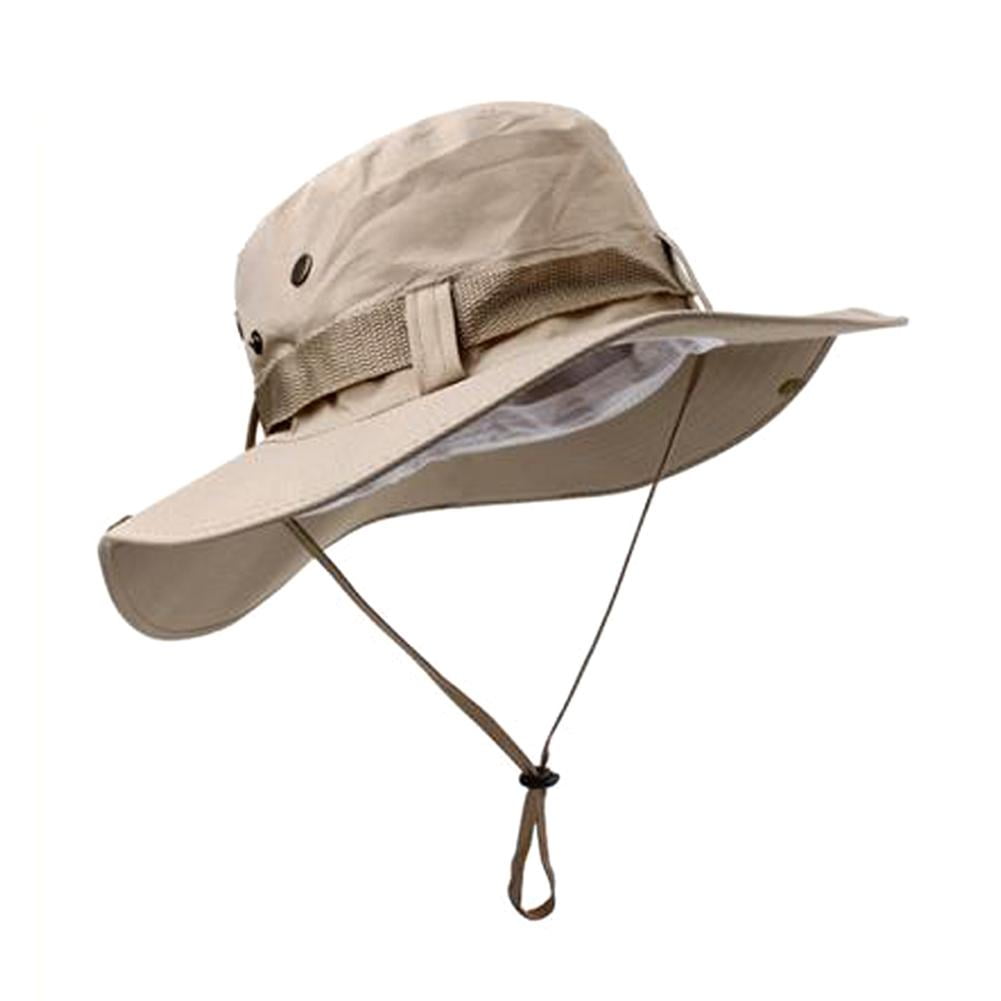Wide Brim Sun Hat UV Protection Bucket Cap For Hiking Camping Fishing ...