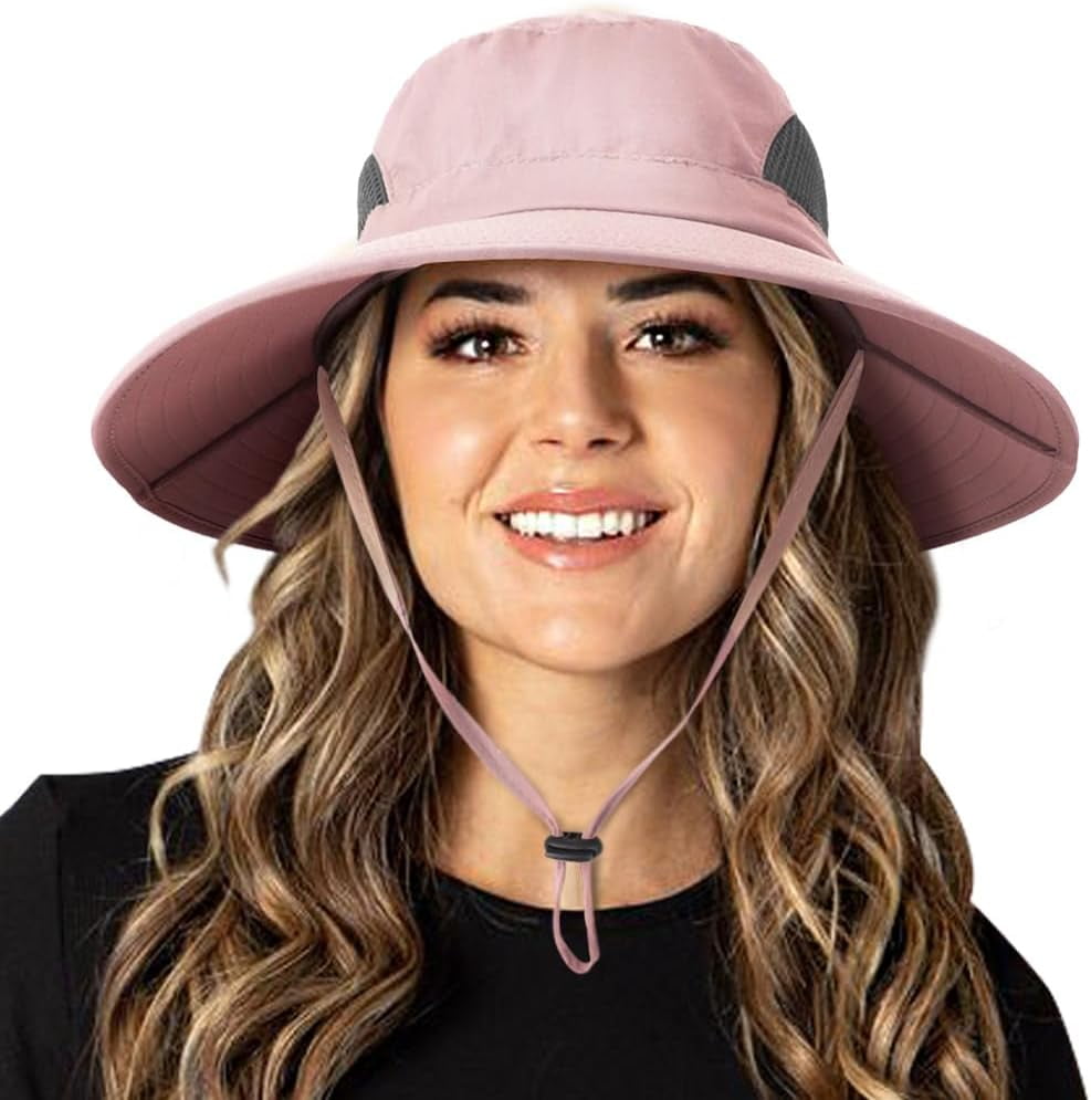 Wide Brim Sun Hat Waterproof Packable Bucket Hat Beach Hats for Women ...