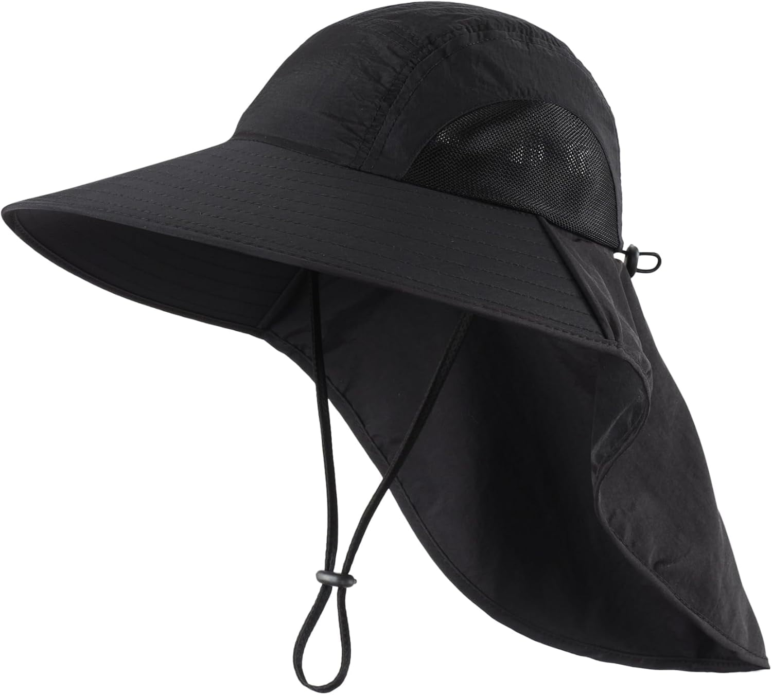 Wide Brim Sun Hat with Neck Flap for Men Women Summer Outdoor UV ...