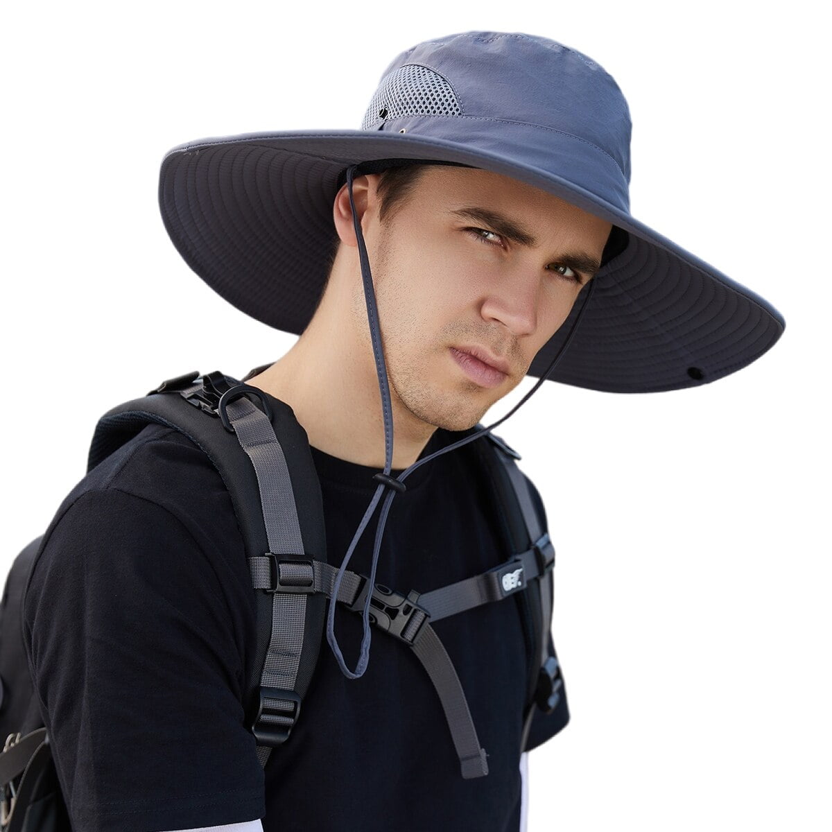 Wide Brim Sun Hats With UV Protection Breathable Men Women Bucket Hat ...