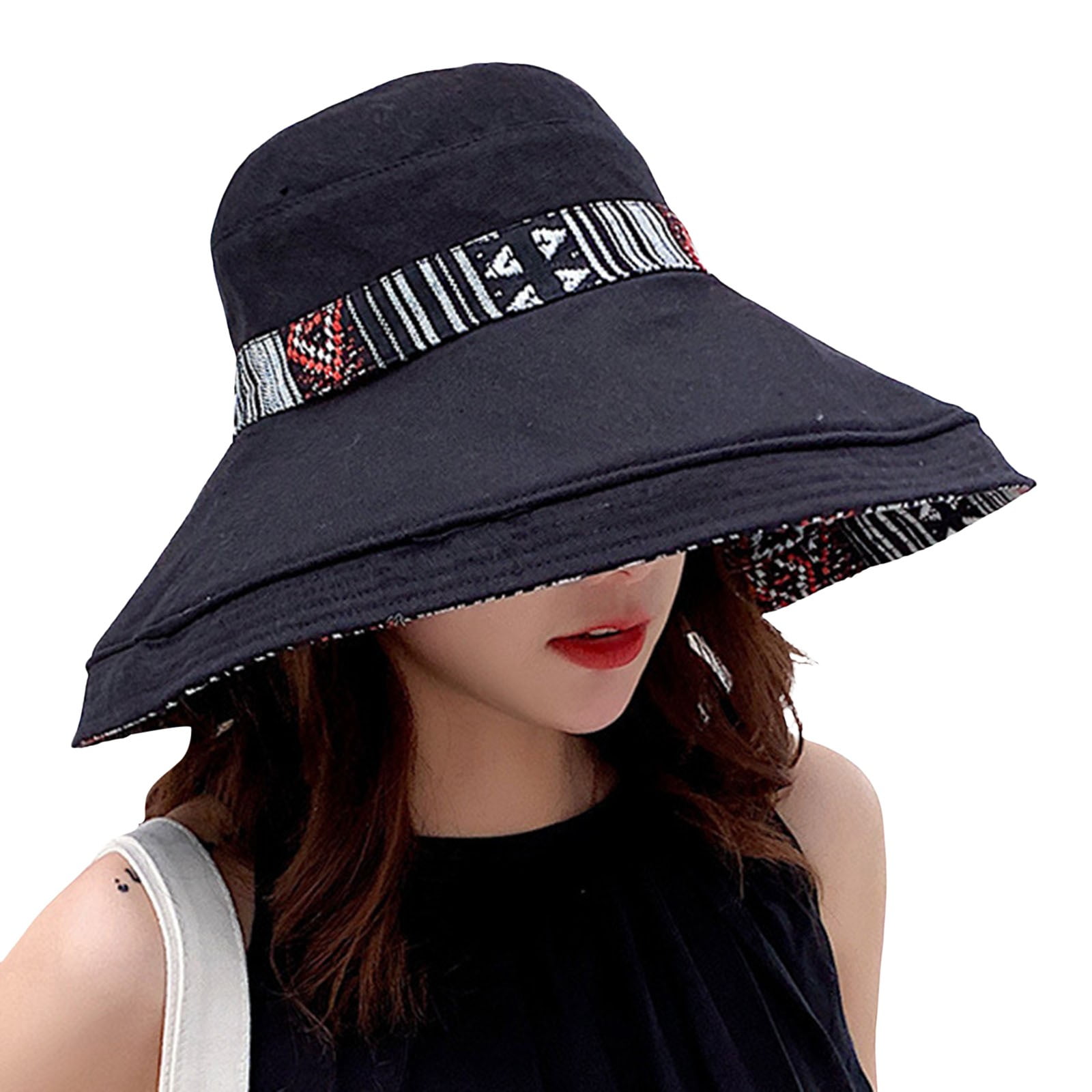 Wide Brim Sun Hats for Women Sun Hat Large Edge Double Sided Shading ...