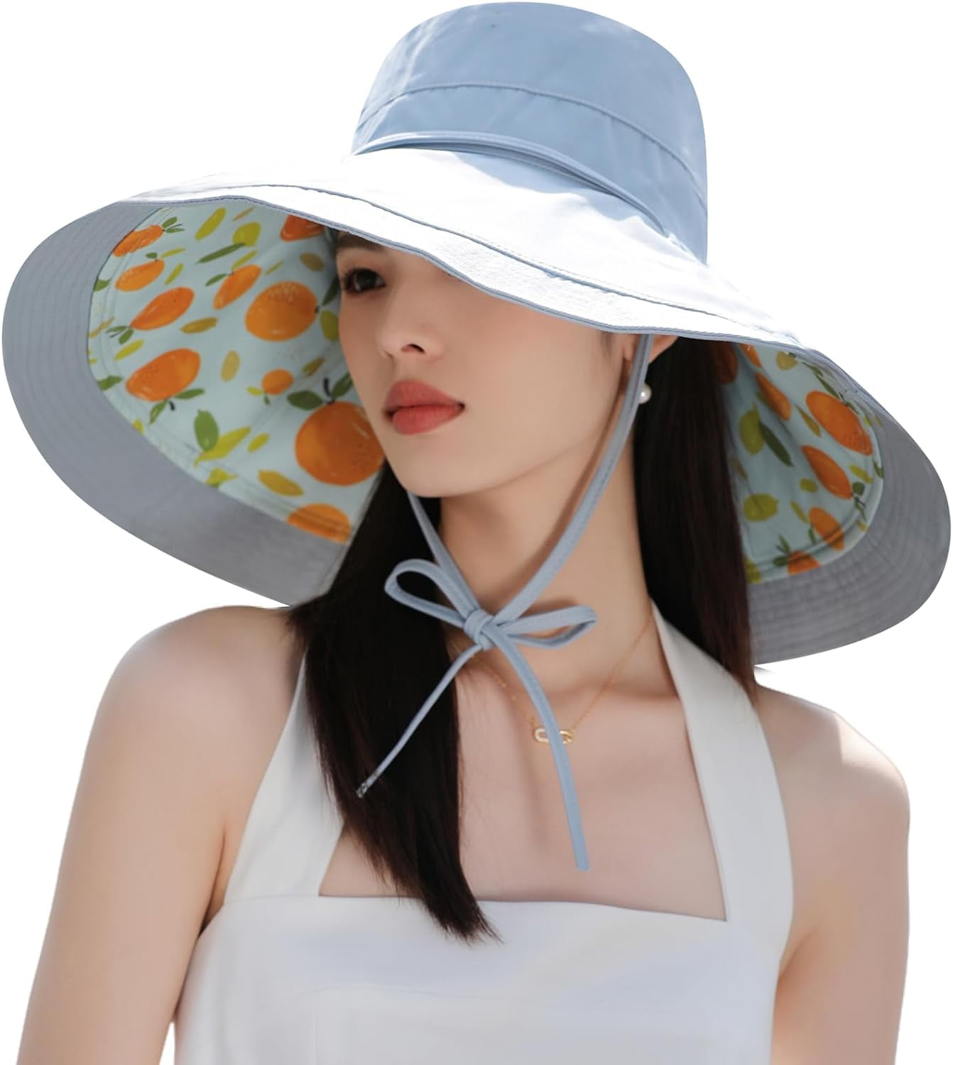 Wide Brim Women Sun Hat Summer Beach Bucket Fishing Hats Metal Wired ...
