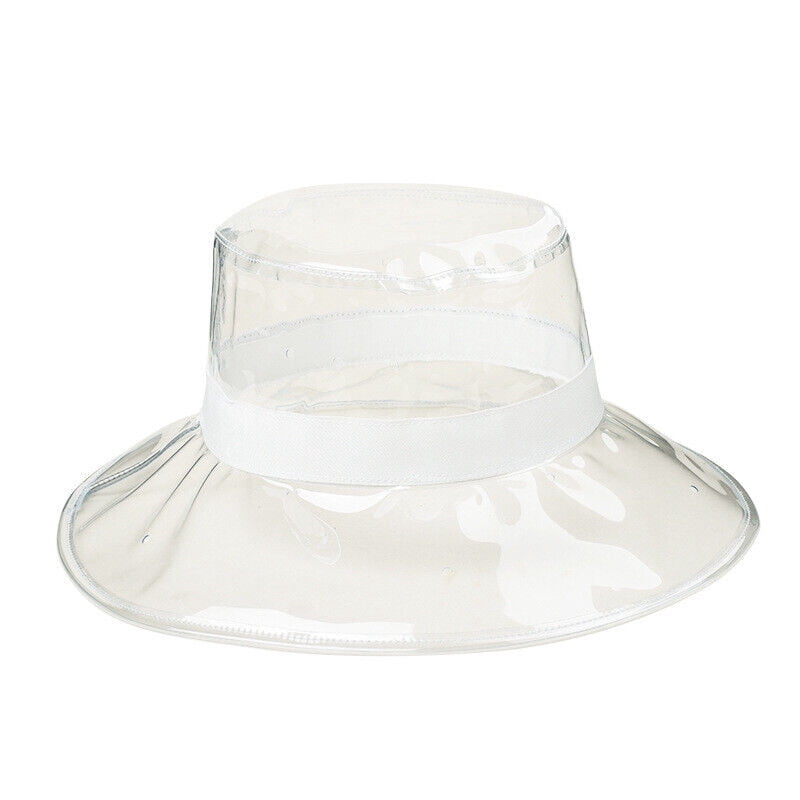 Wide Brimmed Fisherman Rain Hat Translucent Trendy Waterproof Women Cap ...