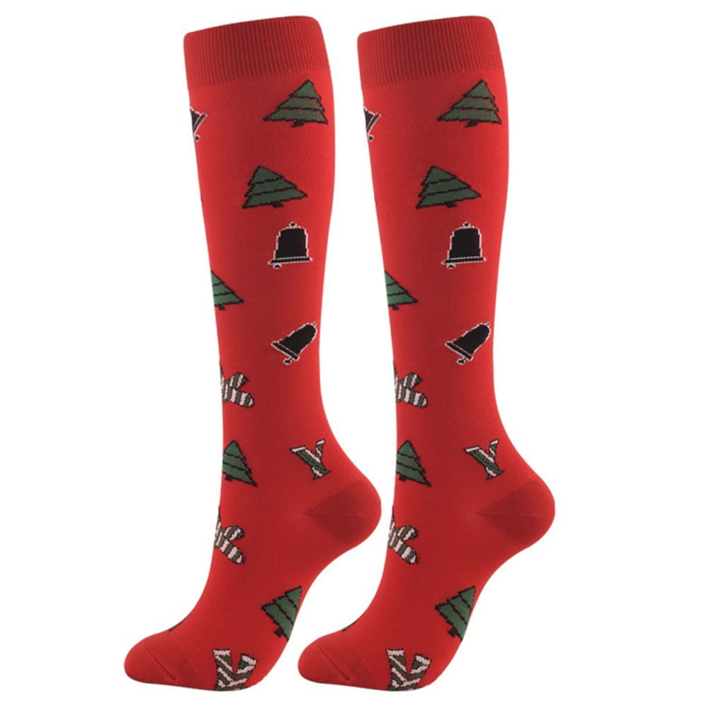 Wide Calf Compression Socks for Men & Women, Christmas Knee High ...