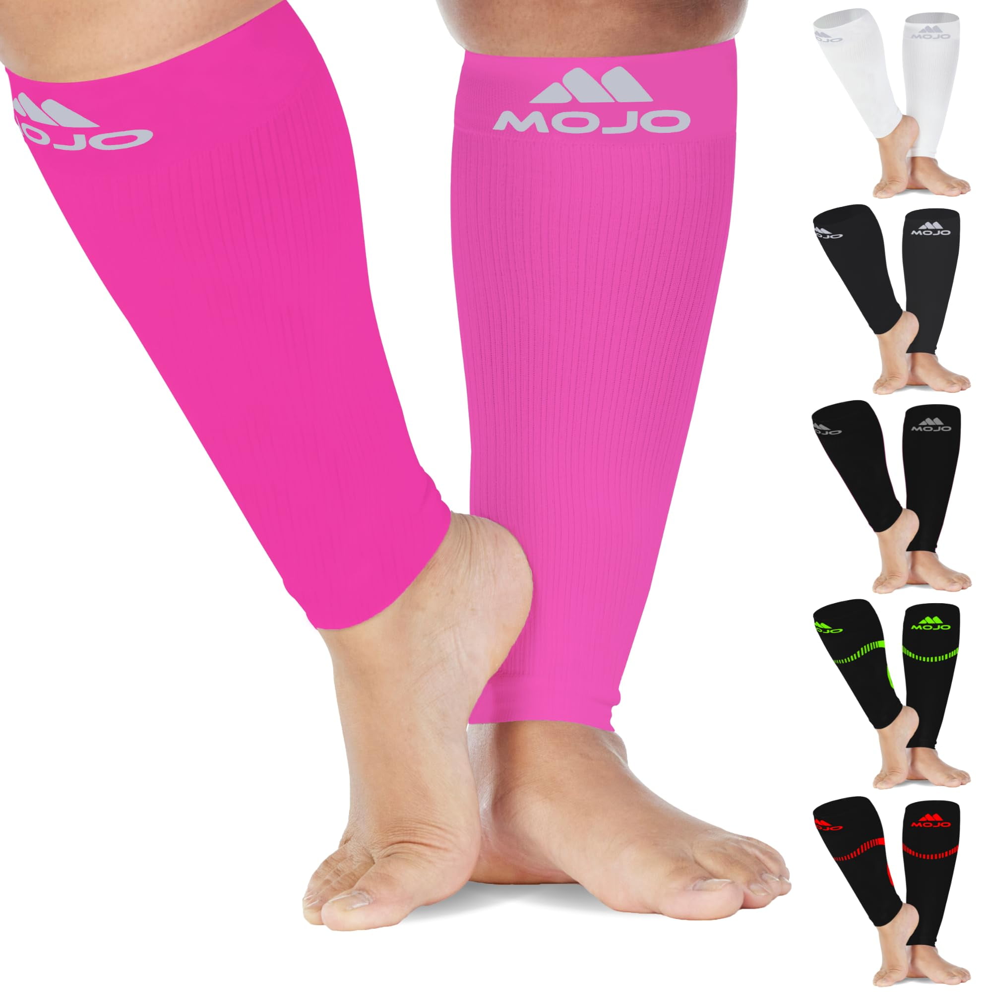 Wide Calf Footless Compression Socks for Women & Men 20-30mmHg - Pink ...