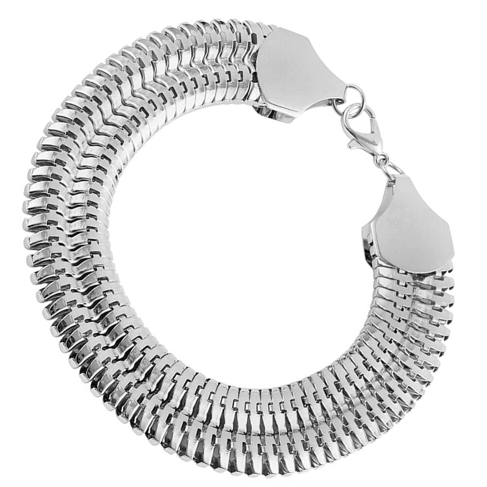 Wide Chain Bracelet Link Silver for Men Fashion Jewelry Cuban Mens Bracelets Man - Walmart.com