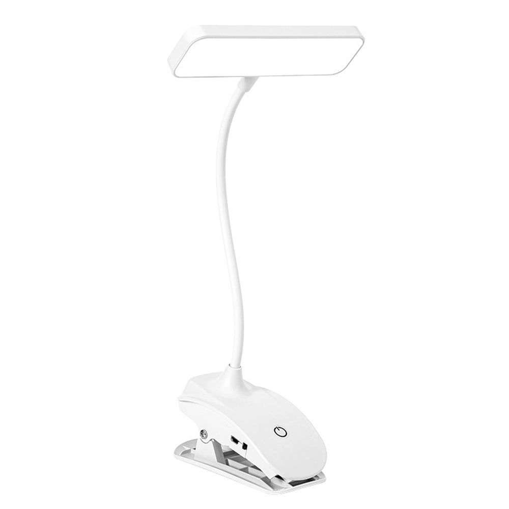 Wide Clamp Lamp Desk Light, Battery Powered Reading Lamp with Touch ...