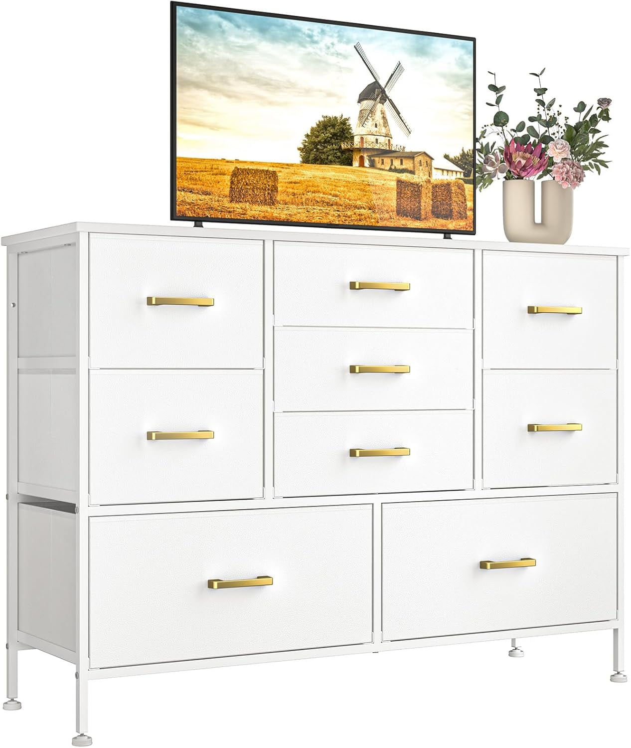 Wide Dresser for Bedroom TV Stand Entertainment Center with Large Chest ...