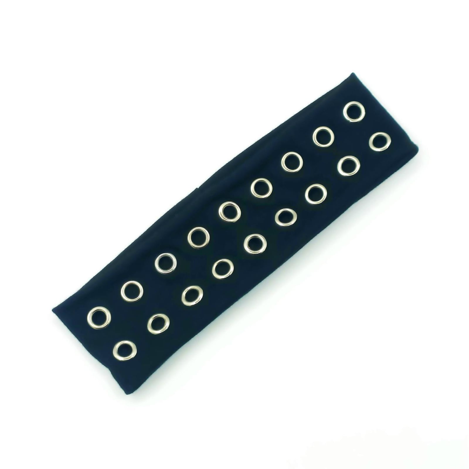 Wide Elastic Headbands with Punk Styles Hollowed Eyelets For Women Men ...
