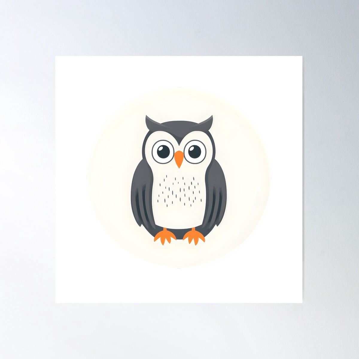 Wide-Eyed Owl Awaiting Adventure Poster Wall Art, Modern Wall Decor For ...