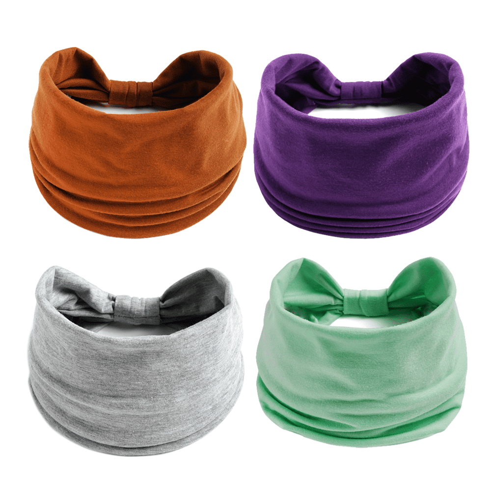 Wide Headbands for Women Black Stylish Head Wraps Boho Thick Hairbands ...