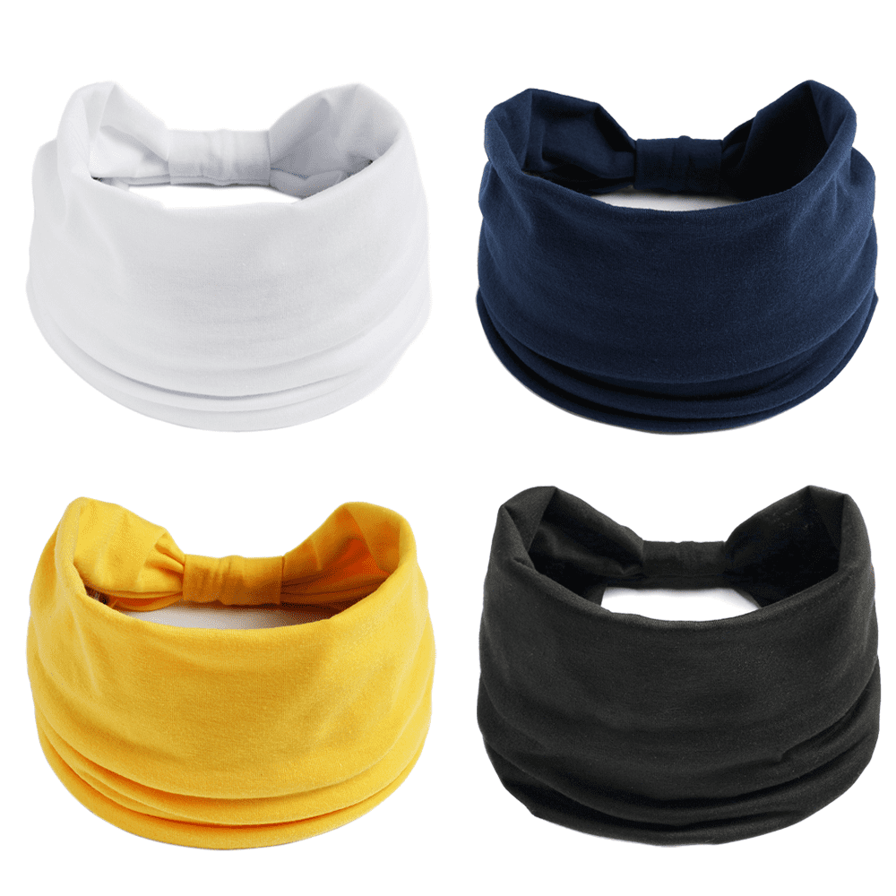 Wide Headbands for Women Black Stylish Head Wraps Boho Thick Hairbands ...