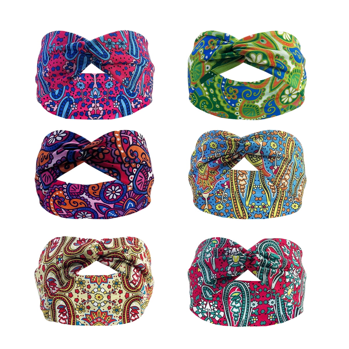 Wide Headbands For Women Boho Knotted Head Wraps Turbans Large