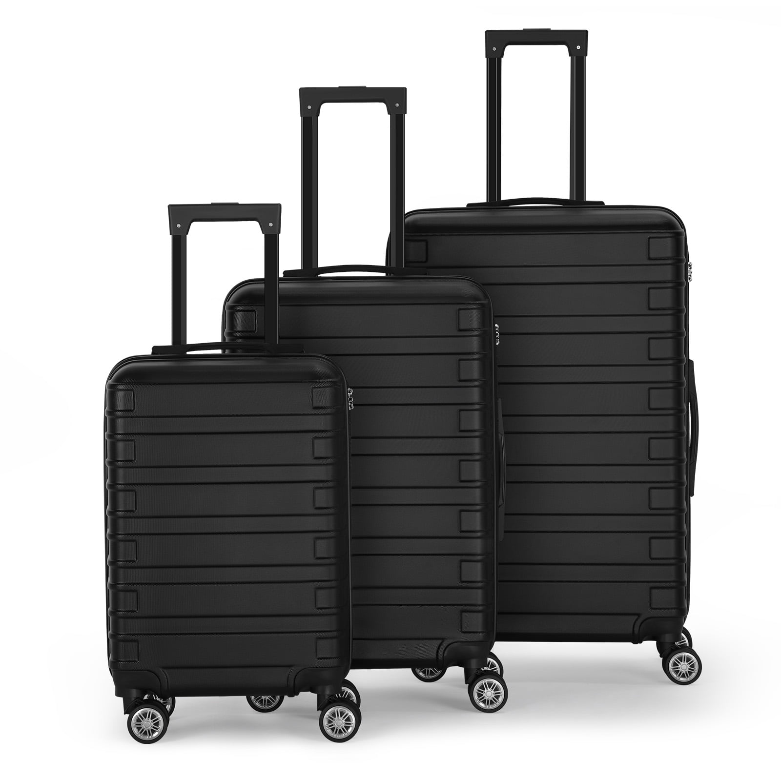 ABS Luggage Set - 3-Piece Suitcase Set - TSA Lock - Swivel Wheels ...