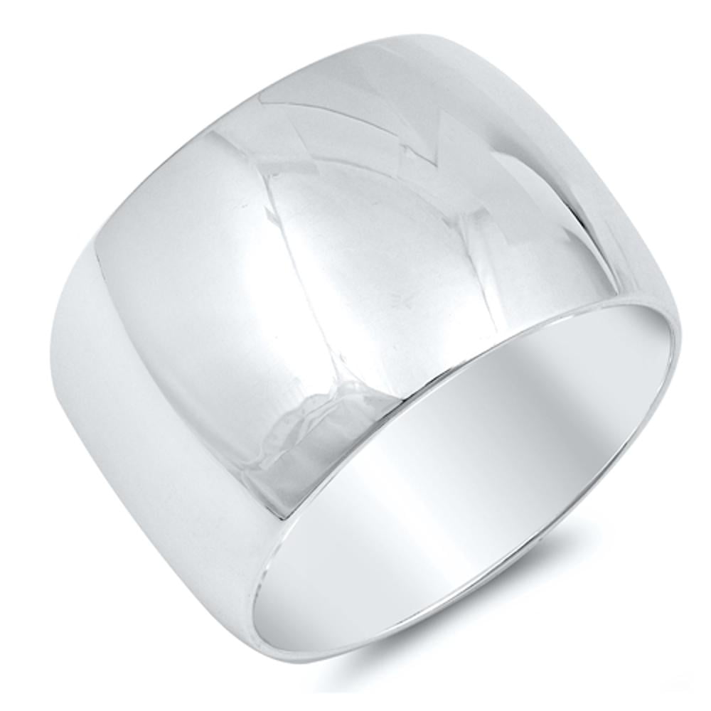 Wide Huge Heavy Men's Wedding Ring .925 Sterling Silver Band Jewelry ...