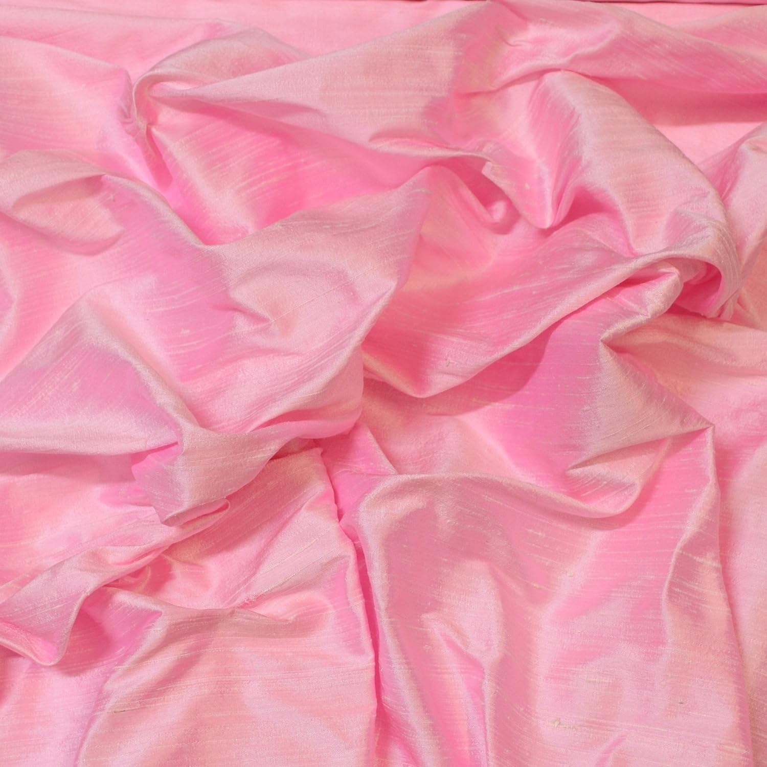 Wide - Iridescent Cotton Candy Dupioni Silk, 100% Silk Fabric, by The ...