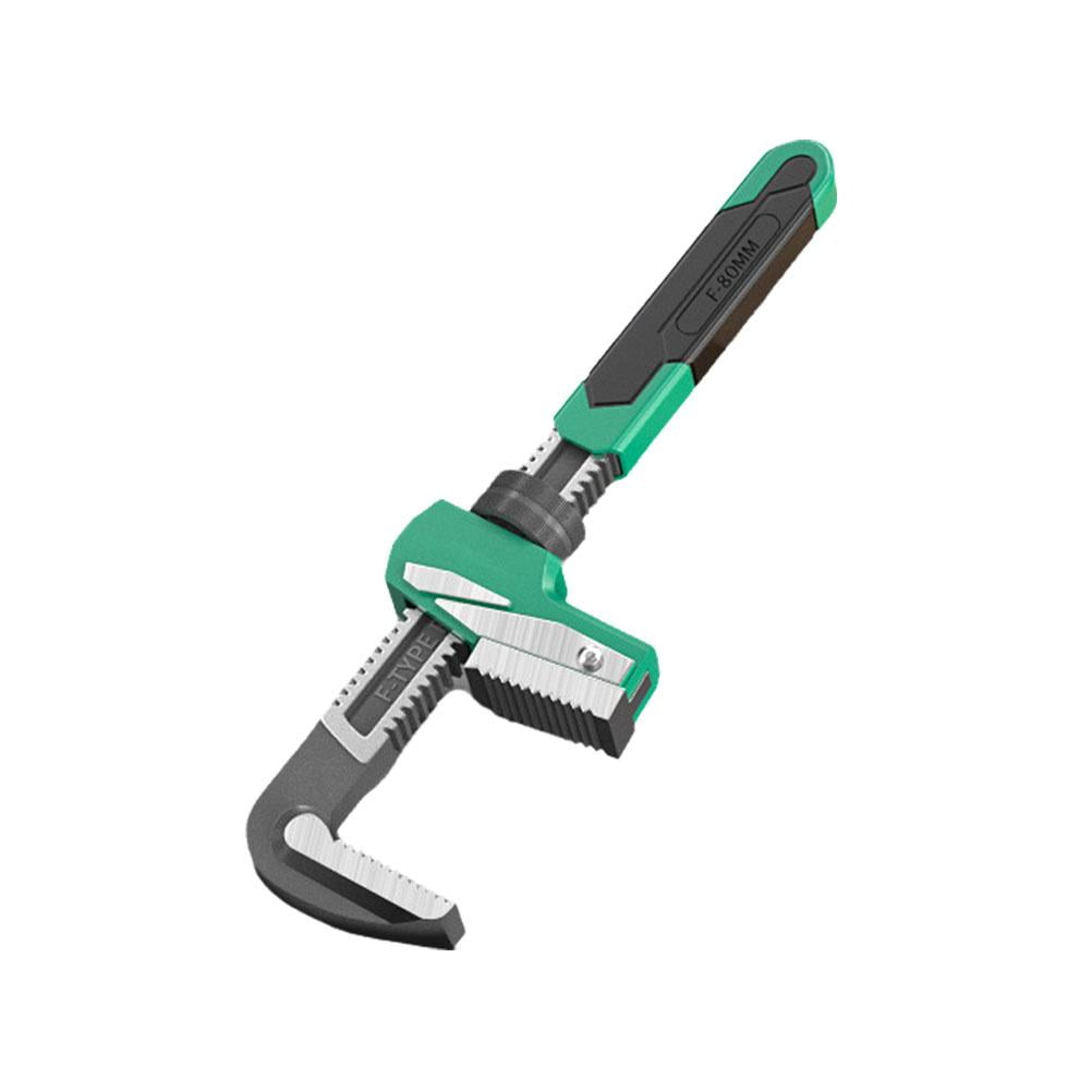 Wide Jaw Adjustable Multifunctional F-type Wrench Right Wrench Angle ...