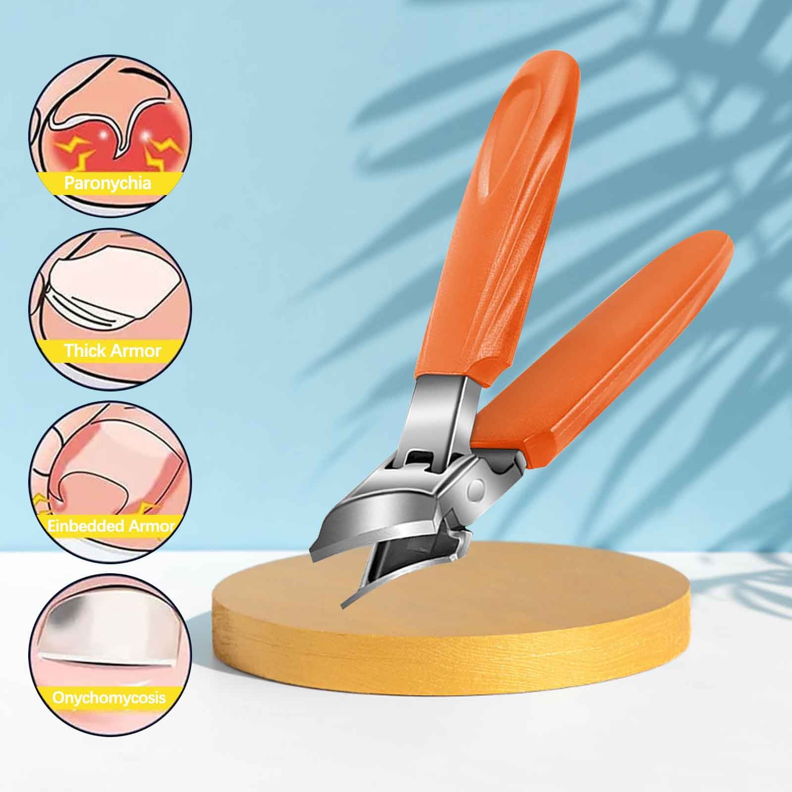 Wide Jaw Nail Clipper | Slanted Anti-Splash Stainless Steel Design ...