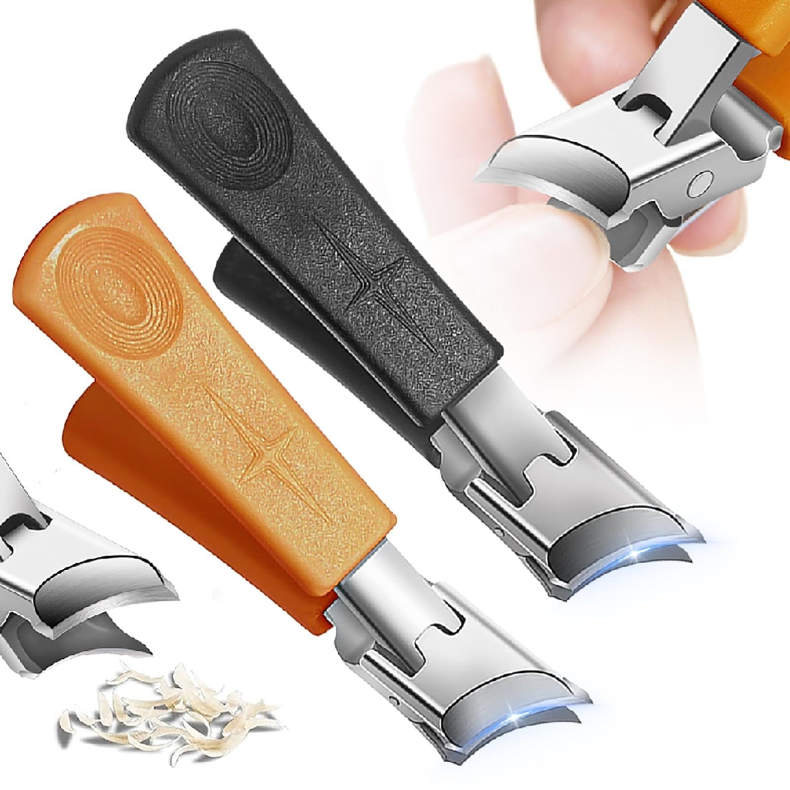 Wide Jaw Opening Anti-Splash Slanted Nail Clipper, 2025 Curved Toenail ...