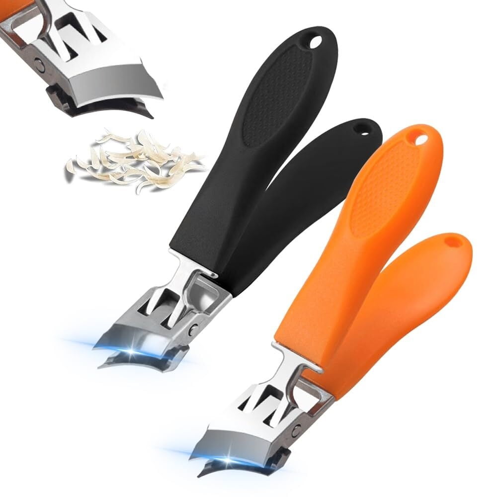 Wide Jaw Opening Anti-Splash Slanted Nail Clipper, 2025 Upgraded Thick ...