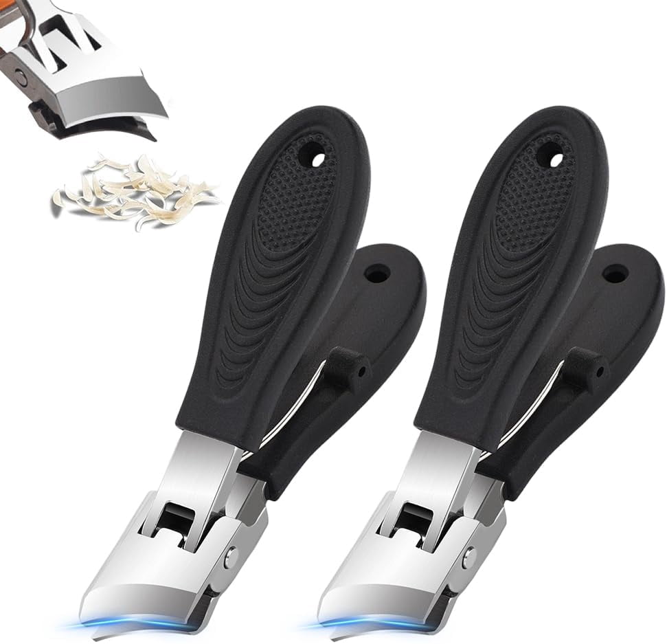 Wide Jaw Opening Anti-Splash Slanted Nail Clipper, 2026 New Angled Nail ...