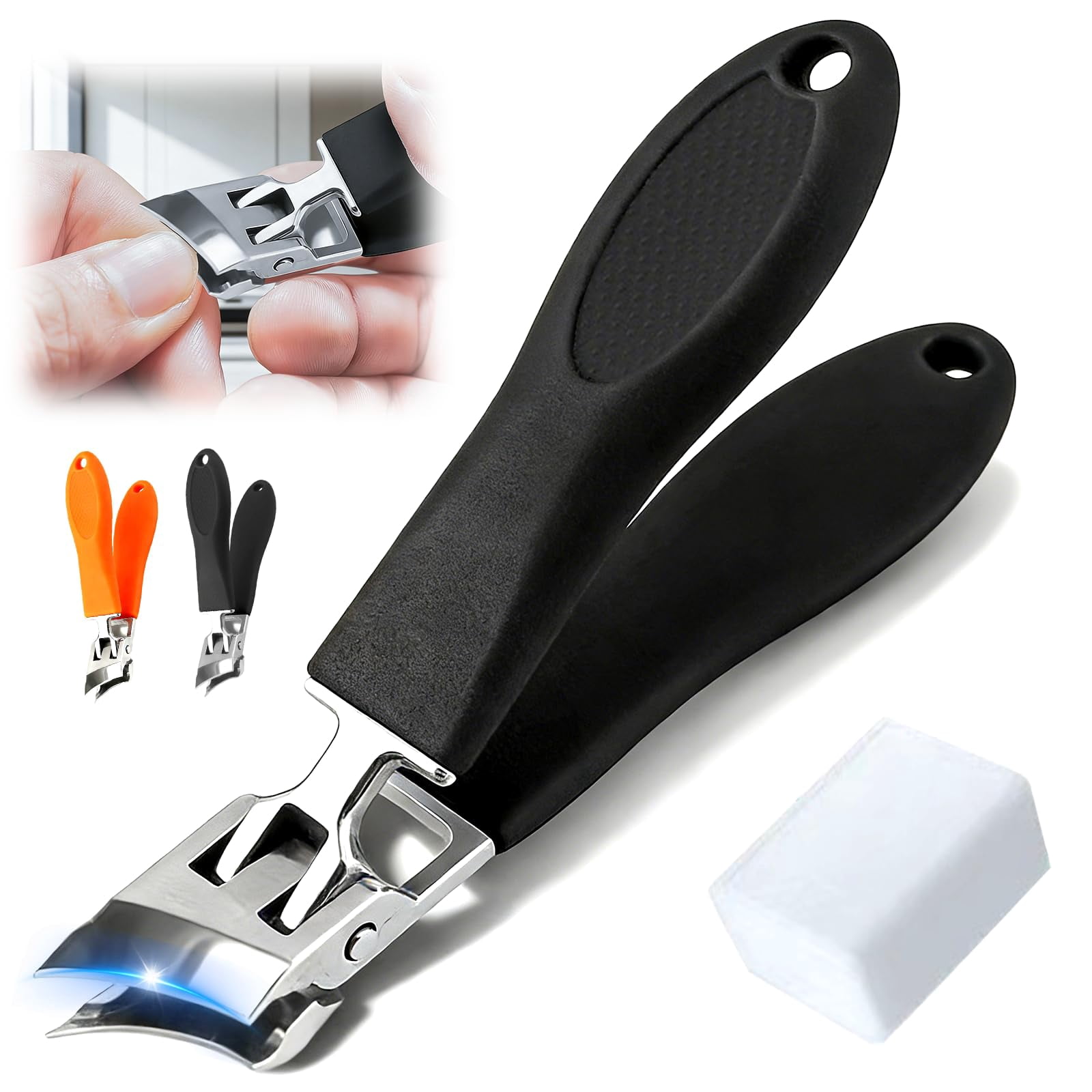 Wide Jaw Opening Anti-Splash Slanted Nail Clipper, 2026 New Curved ...