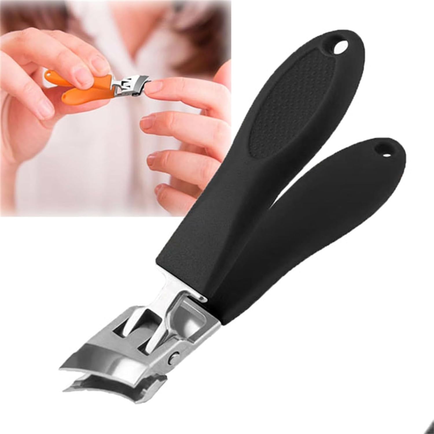 Wide Jaw Opening Anti-Splash Slanted Nail Clipper, Appehinglaus Wide ...