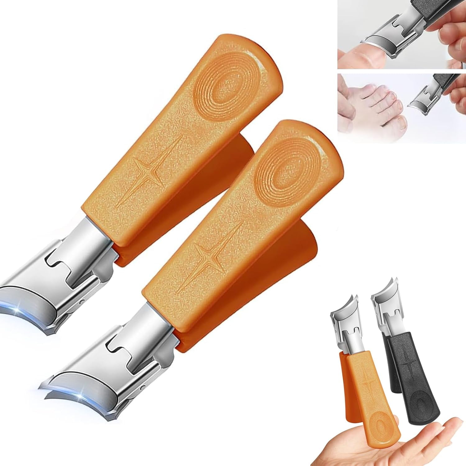 Wide Jaw Opening Anti-Splash Slanted Nail Clipper, Curved Toenail ...