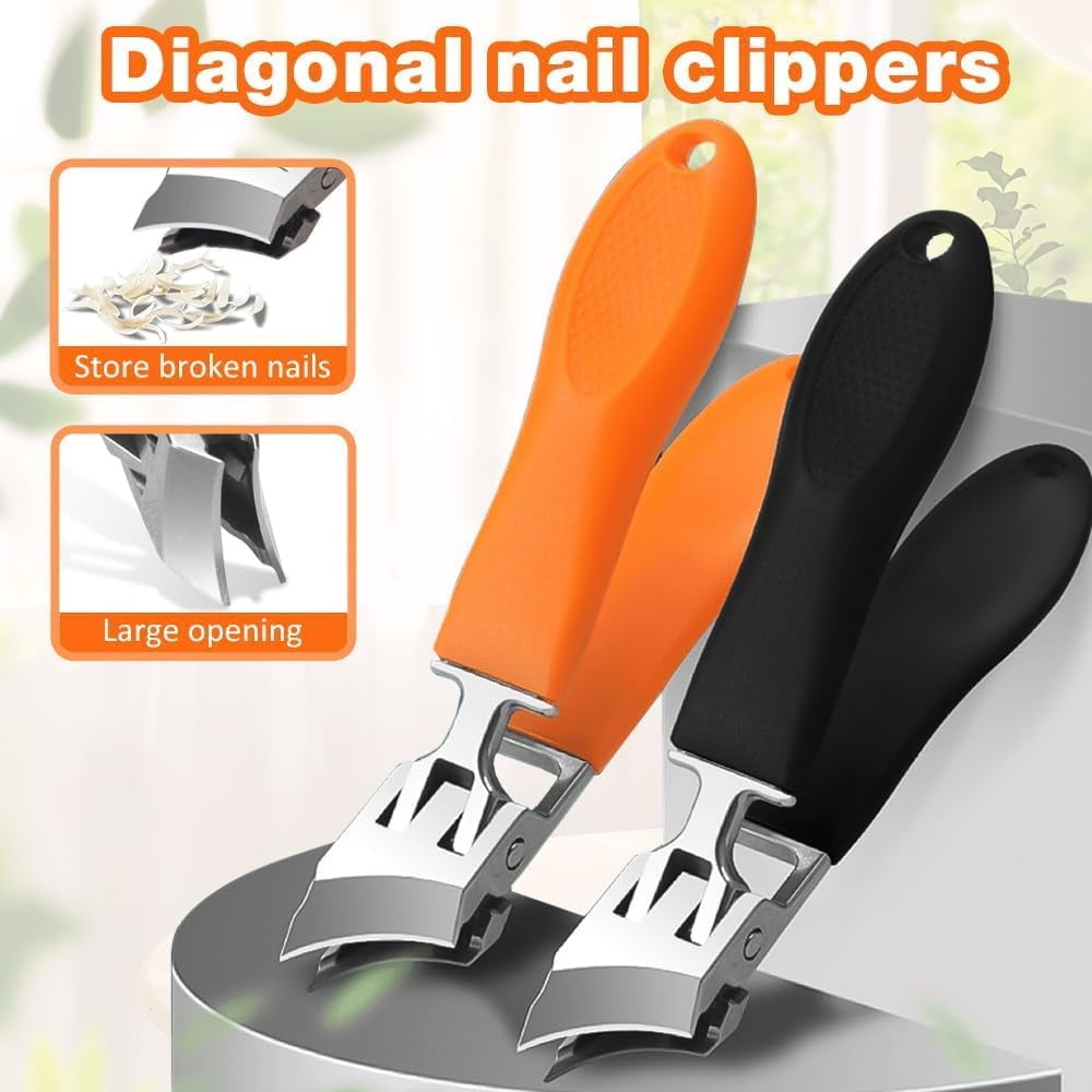 Wide Jaw Opening Anti-Splash Slanted Nail Clipper, Curved Toenail ...