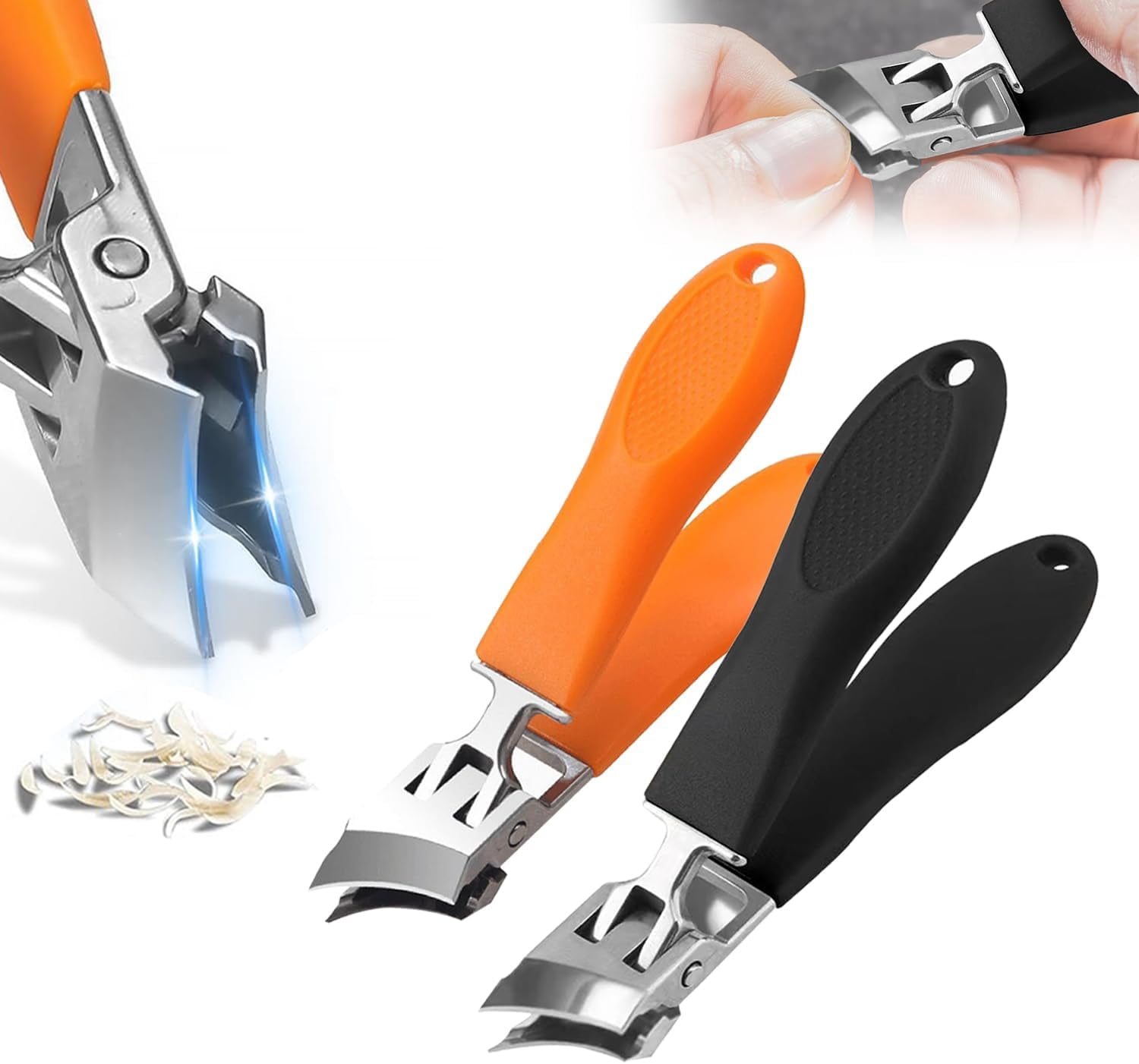 Wide Jaw Opening Anti-Splash Slanted Nail Clipper, Curved Toenail ...
