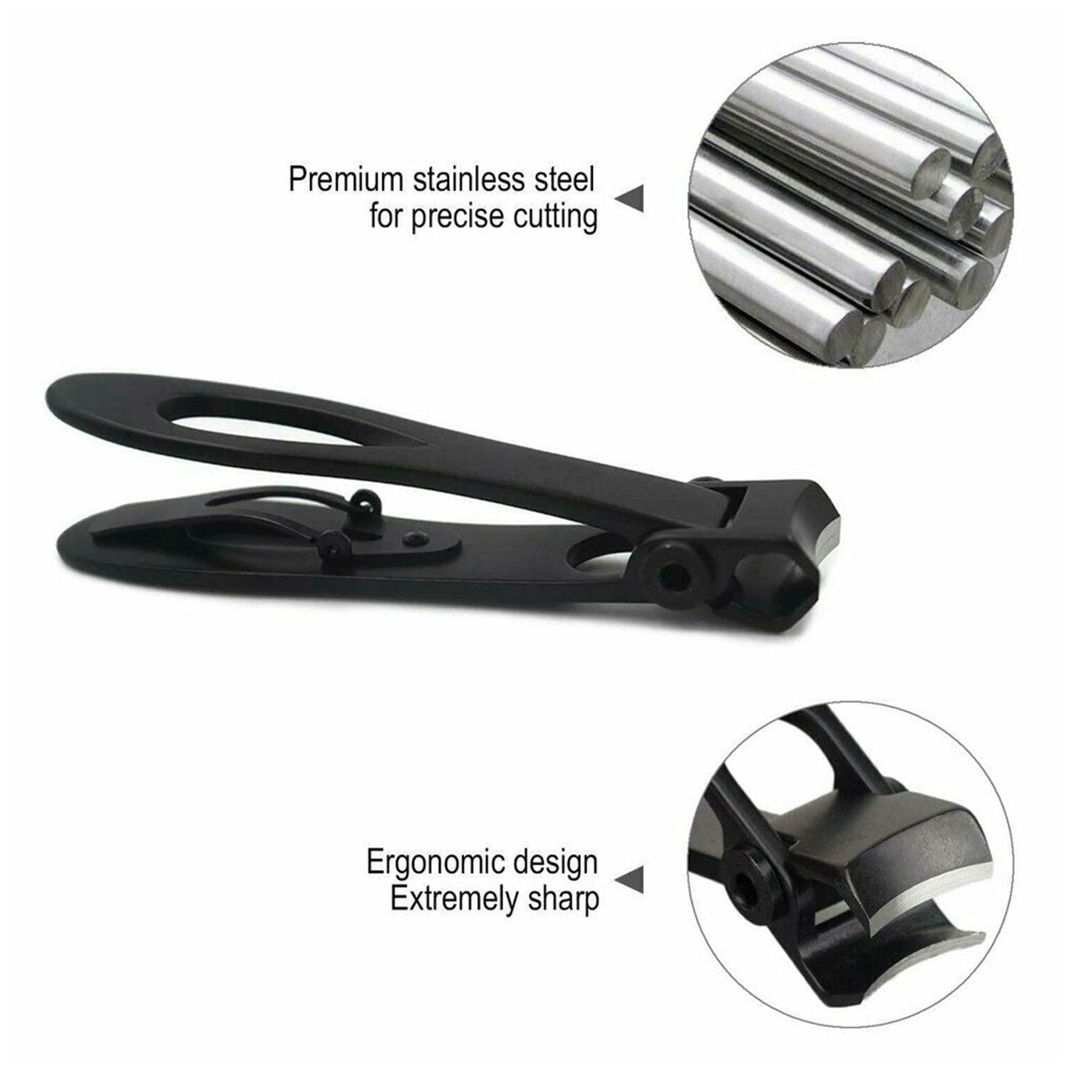 Wide Jaw Opening Nail Clippers,Ultra Sharp Sturdy Finger Nail and Toe ...